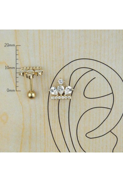 Family Store Zirkon Taç Gold Kıkırdak Piercing Family Store Zirkon Taç Gold Kıkırdak Piercing