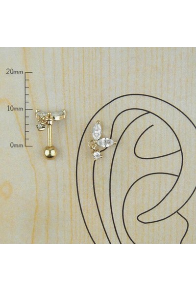 Family Store Zirkon Kelebek Tek Taş Gold Kıkırdak Piercing Family Store Zirkon Kelebek Tek Taş Gold Kıkırdak Piercing