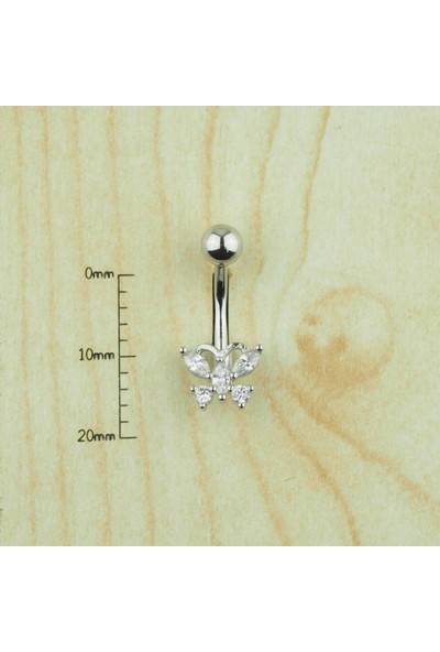 Family Store Cerrahi Çelik Kelebek Zirkon Taşlı Göbek Piercing Family Store Cerrahi Çelik Kelebek Zirkon Taşlı Göbek Piercing