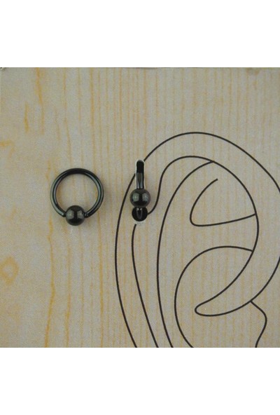 Family Store 10MM Siyah Halka Piercing (Top:4mm) Family Store 10MM Siyah Halka Piercing (Top:4mm)