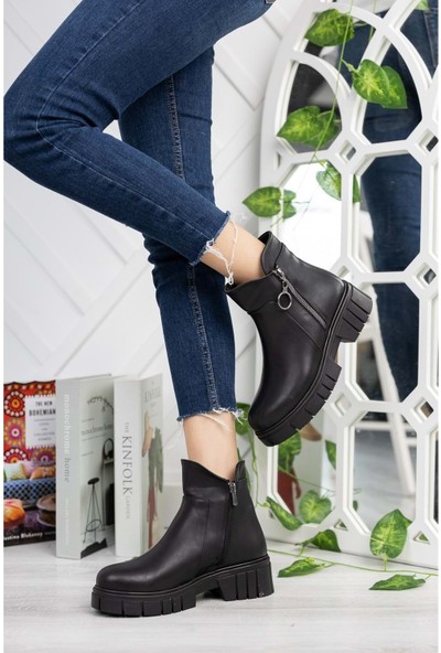 Life İs Shoes Jusa 5 cm Topuklu Fermuralı Kadın Bot