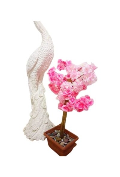 65 cm Boyunda Pembe Bahar Dalı Mini Pembe Bahar Dalı Ağacı Çiçek 65 cm Boyunda Pembe Bahar Dalı Mini Pembe Bahar Dalı Ağacı Çiçek