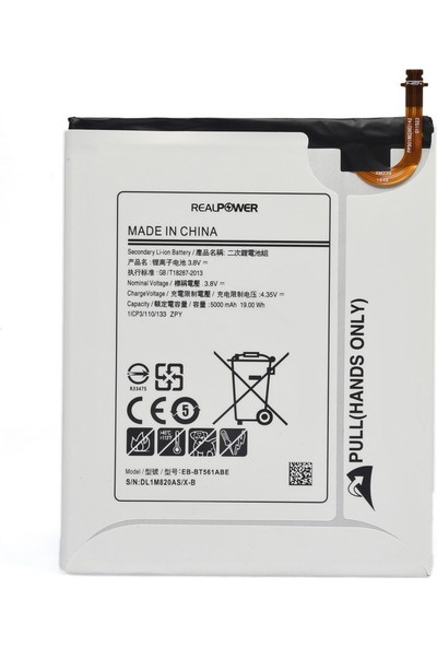 Real Power Samsung Galaxy Tab E T560 T562 Uyumlu Yüksek Kapasiteli Batarya Pil 5000mAh Real Power Samsung Galaxy Tab E T560 T562 Uyumlu Yüksek Kapasiteli Batarya Pil 5000mAh