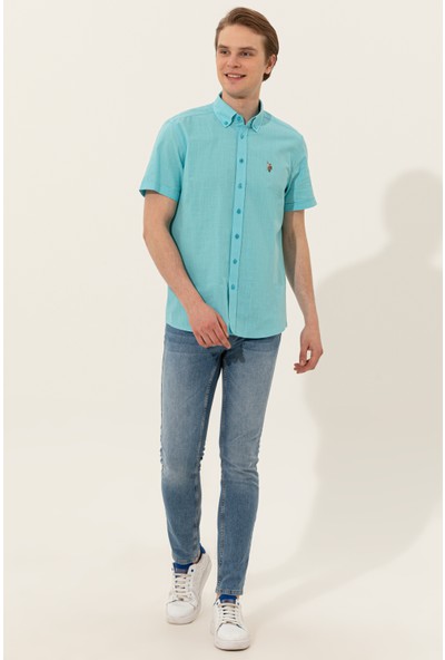 Erkek Açık Mavi Denim Pantolon