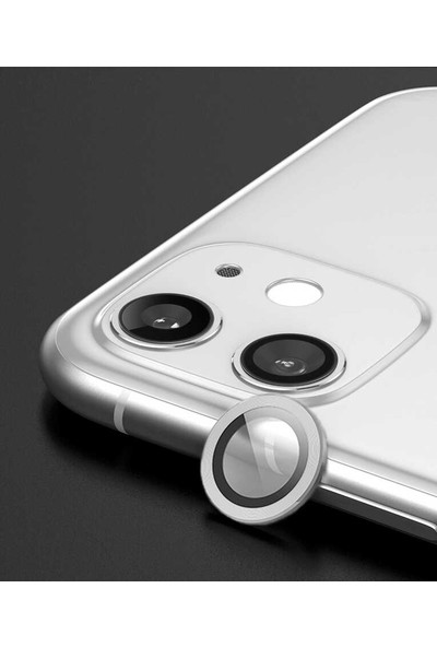 ZORE Apple iPhone 11 Cl-07 Kamera Lens Koruyucu Renk Gümüş