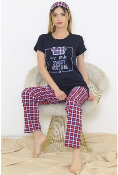 Baskılı Pijama Takımı Lacikırmızı - 9085.1287.