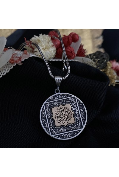 Sima Silver Gümüş Kelime-I Tevhid Allah Bayan Gümüş Kolye Takı