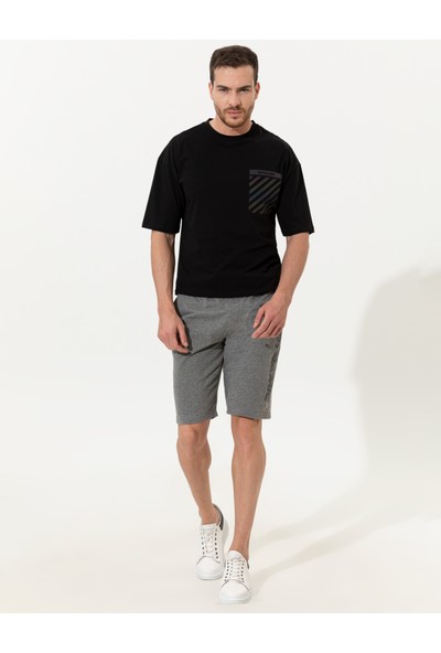 Pierre Cardin Erkek Gri Melanj Örme Şort Pierre Cardin Erkek Gri Melanj Örme Şort