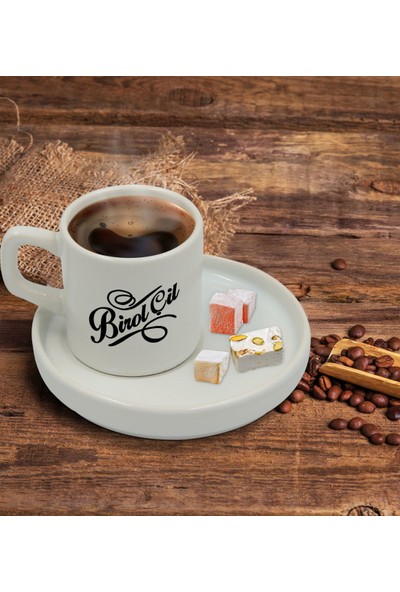 Kişiye Özel Sunum Tabaklı Isimli Türk Kahvesi Fincanı Model 5