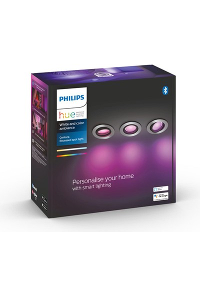 Philips Hue Centura Gömme Spot Lamba 3lü GU10 Philips Hue Centura Gömme Spot Lamba 3lü GU10