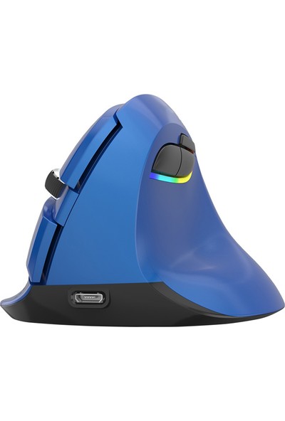 Delux M618 Mini Çift Modlu Şarj Edilebilir 2.4 Ghz Ergonomik Dikey Bluetooth Uyumlu Kablosuz Fare - Mavi (Yurt Dışından) Delux M618 Mini Çift Modlu Şarj Edilebilir 2.4 Ghz Ergonomik Dikey Bluetooth Uyumlu Kablosuz Fare - Mavi (Yurt Dışından)