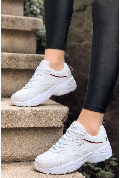 Us Polo Assn Kadın Yüksek Taban Sneakers Tracey Kadın Günlük Spor Ayakkabı USP150BEYAZ