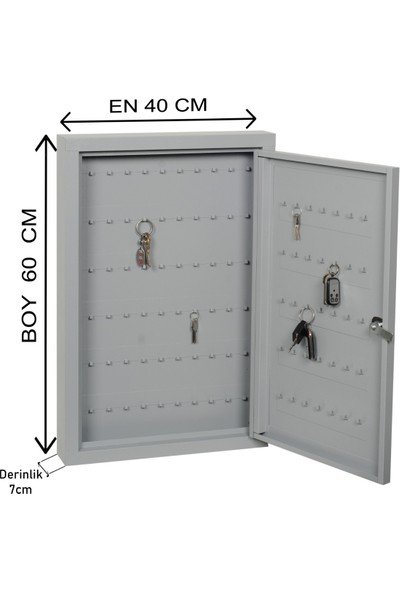 Çetka 100'LÜ Anahtar Dolabı Anahtar Askısı Anahtar Kasası