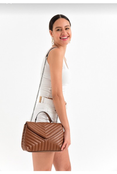 Ecrin Collection Nakışlı Kadın El ve Omuz Çantası