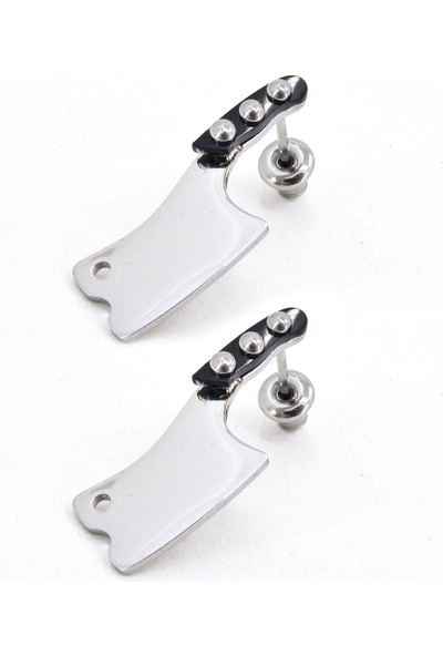 Takı Dükkanı Master Chef Küçük Boy Çelik Satır Küpe (2 Adet) MSE16 Takı Dükkanı Master Chef Küçük Boy Çelik Satır Küpe (2 Adet) MSE16