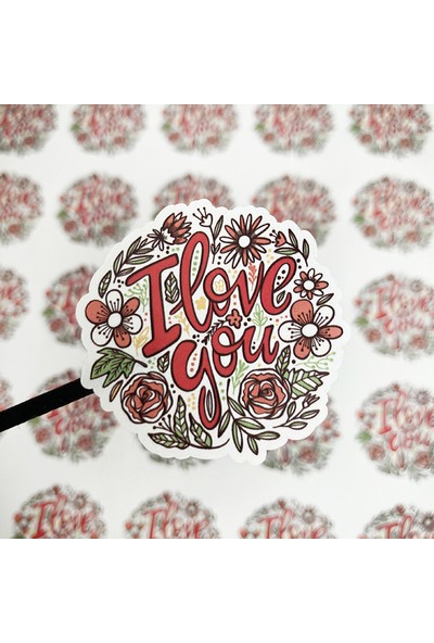 Etiketcim Sticker I Love You 4X4CM 36 Adet Özel Kesim Etiketcim Sticker I Love You 4X4CM 36 Adet Özel Kesim