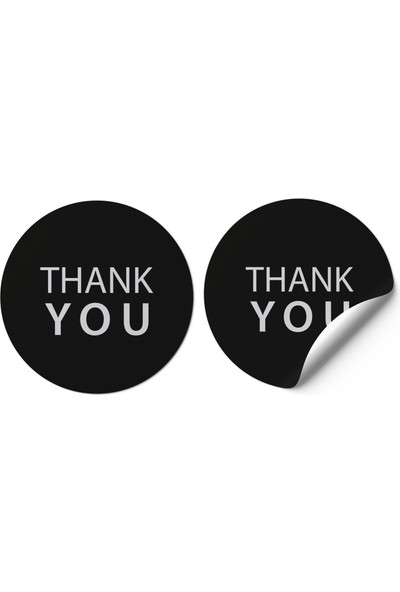 Etiketcim Kuşe Sticker 5X5CM 50 Adet Thank You Etiketcim Kuşe Sticker 5X5CM 50 Adet Thank You