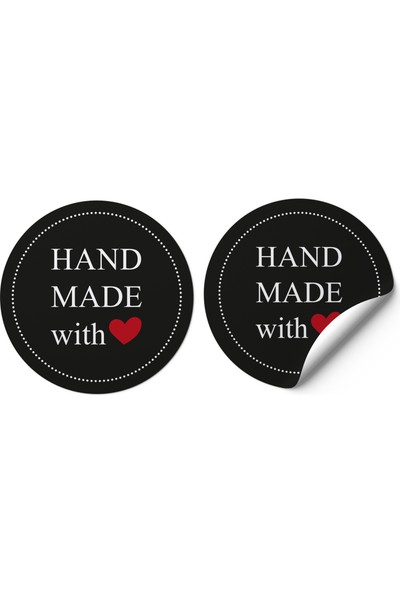 Etiketcim Hand Made Etiketi Yuvarlak Sticker 4CMX4CM 70 Etiketcim Hand Made Etiketi Yuvarlak Sticker 4CMX4CM 70