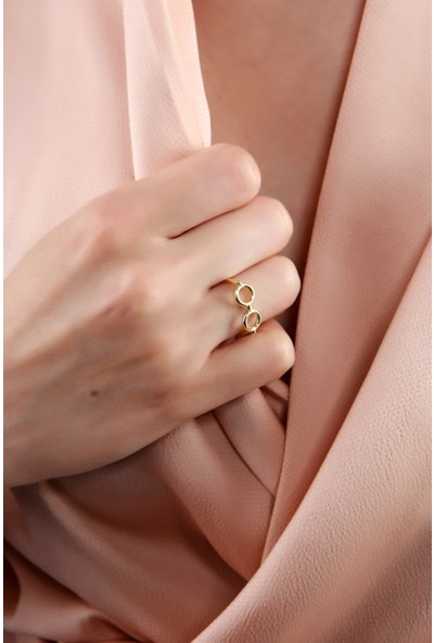 Aurrari Kadın Altın Kaplama Gözlük Şekilli Yüzük