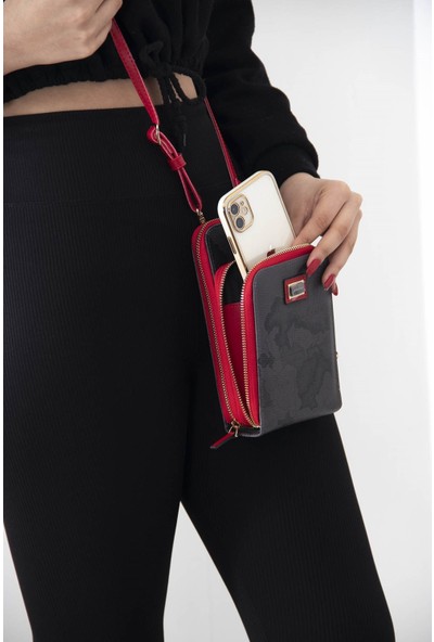 Silver & Polo Silver Polo Siyah Iki Bölmeli Kadın Cüzdan & Kartlık/çapraz Askılı Telefon Cüzdanı SP1011 Silver & Polo Silver Polo Siyah Iki Bölmeli Kadın Cüzdan & Kartlık/çapraz Askılı Telefon Cüzdanı SP1011