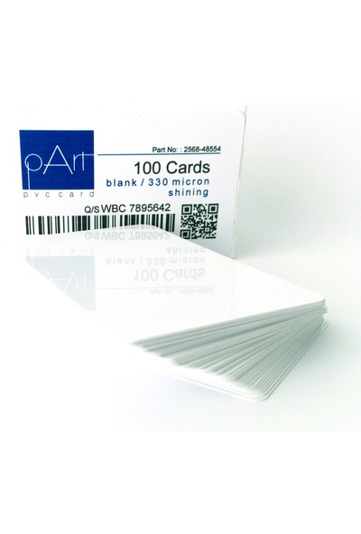 Part Pvc Beyaz Kart 330 Micron Parlak Yüzey 100 Adet Part Pvc Beyaz Kart 330 Micron Parlak Yüzey 100 Adet