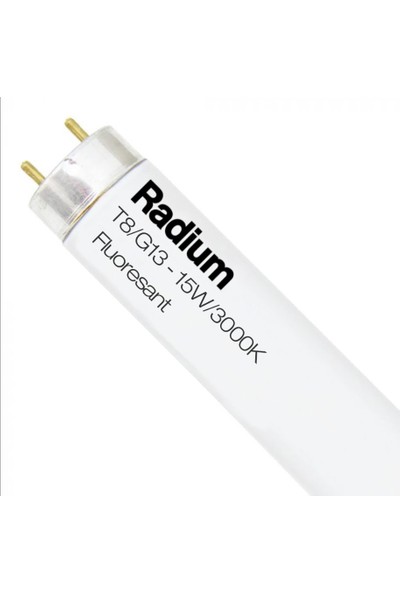 Radium 15W 3000K T8 G13 Floresan Ampul 5 Adet Radium 15W 3000K T8 G13 Floresan Ampul 5 Adet