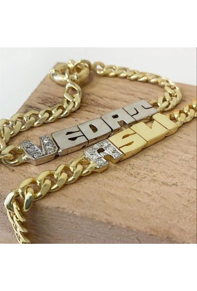 Best My Silver Kadın Gümüş Gurmet Zincirli Isimli Bileklik