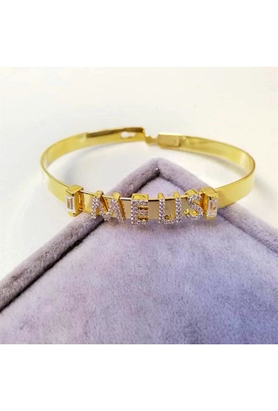 Best My Silver Kadın Gümüş Taşlı Isimli Bileklik