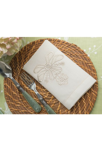 Madame Coco Davın Misafir Peçetesi - Taş - 40X60 cm Madame Coco Davın Misafir Peçetesi - Taş - 40X60 cm