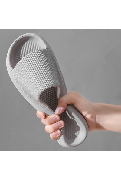 Sanmusen Erkek Yumuşak Ev Terliği - Gri (Yurt Dışından)