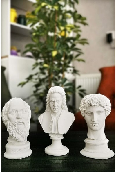 Hermes+Socrates+Bach 3'lü Büst Hermes+Socrates+Bach 3'lü Büst