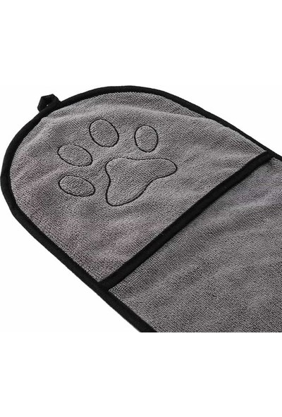 Omniclean Kedi ve Köpek Evcil Hayvan Kurulama Havlusu 25 x 65 cm Gri
