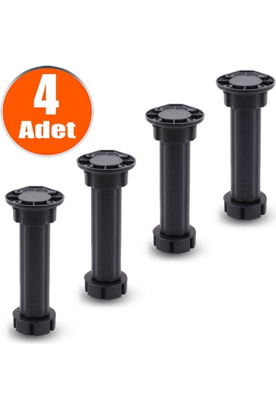 Badem10 Mobilya Dolap Ünite Tezgah Ayağı Ayarlanabilir 15 cm Siyah Denge Ayak (4 Adet) Badem10 Mobilya Dolap Ünite Tezgah Ayağı Ayarlanabilir 15 cm Siyah Denge Ayak (4 Adet)