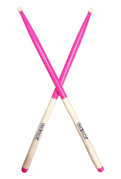 Pongee 5A Baget Pembe Çift Renk El Yapımı Davul Bateri 1 Çift Baget