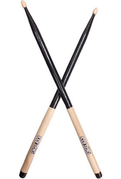 Pongee 5A Baget Siyah Çift Renk El Yapımı Davul Bateri 1 Çift Baget