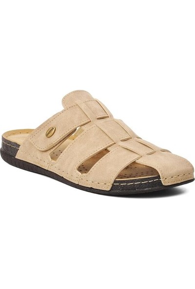 Chopper Krem Önü Kapalı Erkek Terlik