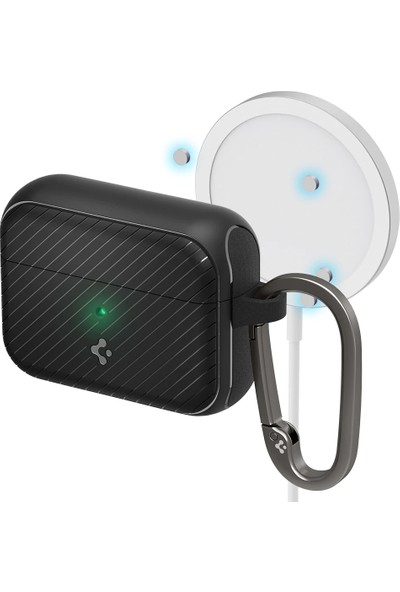 Spigen Apple AirPods Pro Kılıf Mag Armor (MagSafe Uyumlu) Matte Black - ACS03645 Spigen Apple AirPods Pro Kılıf Mag Armor (MagSafe Uyumlu) Matte Black - ACS03645