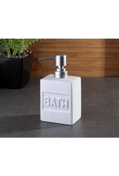 Gönül Mutfak Gönül Gnl G3083 Sıvı Sabunluk Stoneware Kare Beyaz