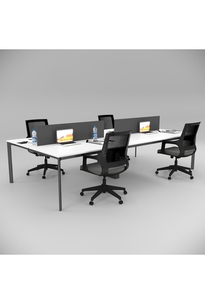 Akr Ofis Corner Dörtlü Workstation Beyaz Akr Ofis Corner Dörtlü Workstation Beyaz