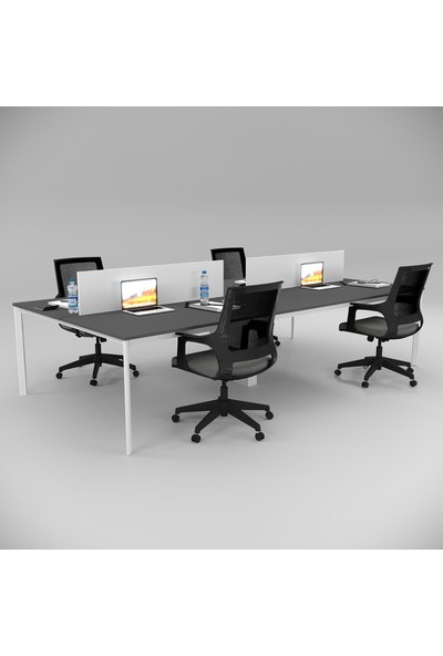 Akr Ofis Corner Dörtlü Workstation Antrasit Akr Ofis Corner Dörtlü Workstation Antrasit
