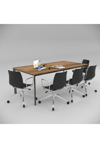 Akr Ofis Corner Toplantı Masası Ceviz