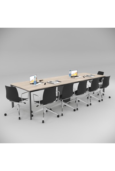 Akr Ofis Corner Toplantı Masası Meşe