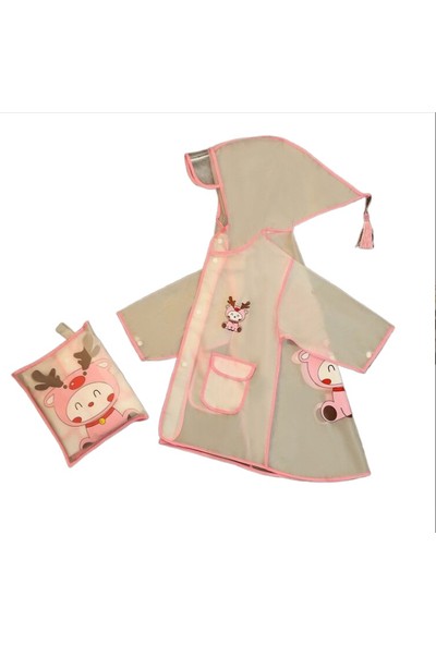 Lilac Knot Karikatür Çocuk Yağmurluk Kapüşonlu Yağmurluk