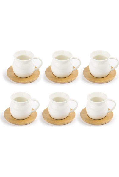 Luwi Shopping Ew's Bambu Tabaklı Çay Fincan Takımı