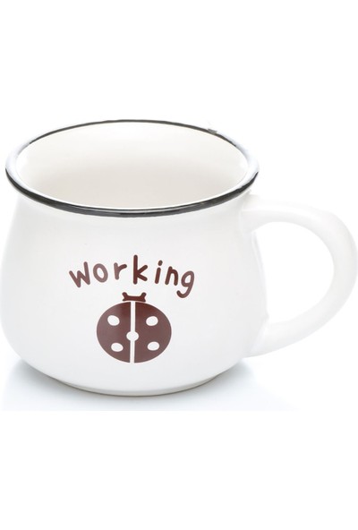 Luwi Shopping Uğurböceği Figürlü Beyaz Kupa 200 ml Luwi Shopping Uğurböceği Figürlü Beyaz Kupa 200 ml