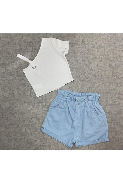 Karia Kids Kız Çocuk Göbek Açık Yüksek Bel Şortlu Takım Karia Kids Kız Çocuk Göbek Açık Yüksek Bel Şortlu Takım
