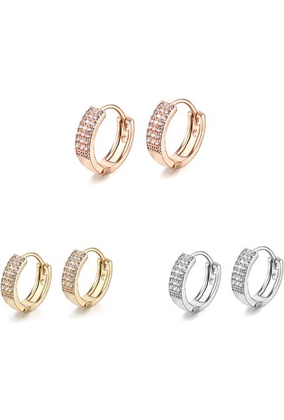 Weichen KSE00151 3'lü Kadın Zirkon Vidali Küpe Seti Geometrik Küpe Gümüş Altın (Yurt Dışından) Weichen KSE00151 3'lü Kadın Zirkon Vidali Küpe Seti Geometrik Küpe Gümüş Altın (Yurt Dışından)