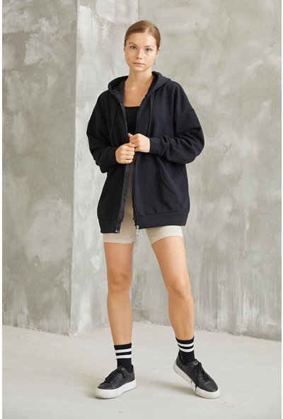 Foremia Fermuarlı Sweatshirt-Siyah