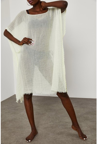 Beyaz Yarasa Kol Bürümcük Kumaş Pareo 2YXK4-46150-01