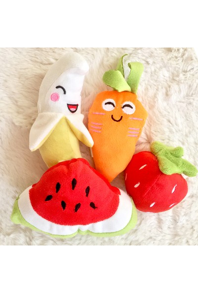 Peluş Oyuncak Peluş Meyveler Muz Karpuz Çilek Havuç
